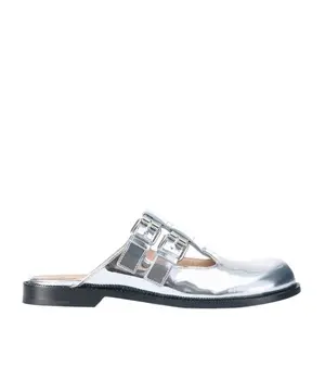 Loewe Campo Mary Jane Mules - Silver