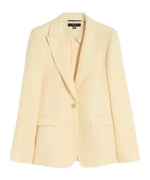 Max Mara Flap-pocket Blazer - Light Yellow