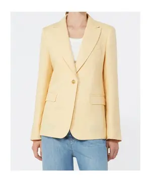 Max Mara Flap-pocket Blazer - Light Yellow