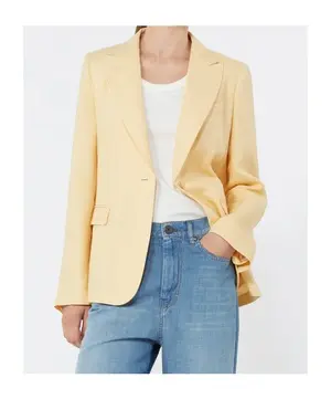 Max Mara Flap-pocket Blazer - Light Yellow
