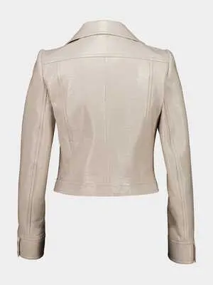 COURREGES Mastic Grey Reedition Vinyl Jacket - Beige