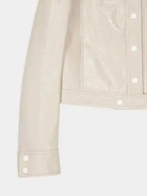 COURREGES Mastic Grey Reedition Vinyl Jacket - Beige