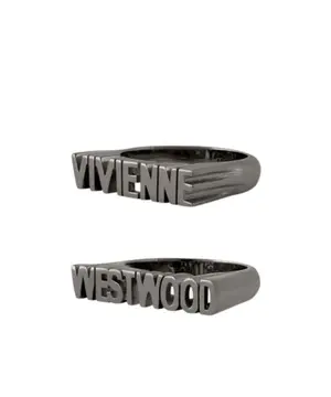 VIVIENNE WESTWOOD Essex Ring With Sculpted Lettering