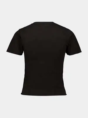 Auralee Brushed Organic Cotton T-shirt - Black