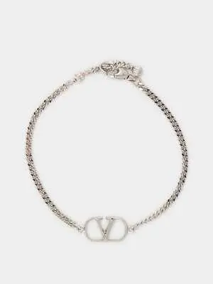 Valentino Garavani Silver Tone Bracelets For Men