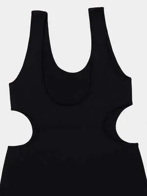 Auralee Double Faced Silk Cotton Tank With Cut-out Detail