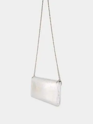 Stella McCartney Falabella Metallic Crossbody Bag - Silver