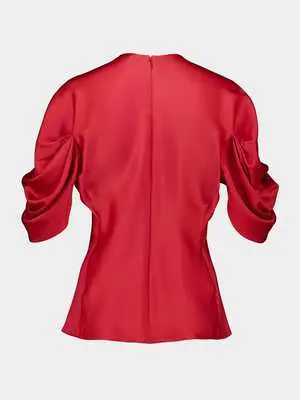 Stella McCartney Draped Sleeve Acetate Top
