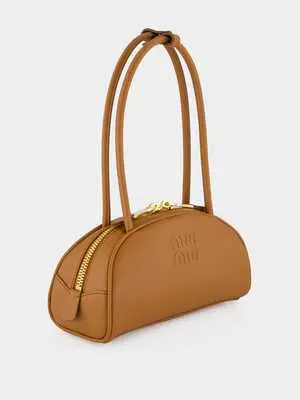 Miu Miu Cognac Beau Small Leather Bag - Brown