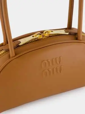 Miu Miu Cognac Beau Small Leather Bag - Brown