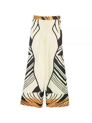 Raquel Diniz Sofia Graphic-print Wide-leg Trousers