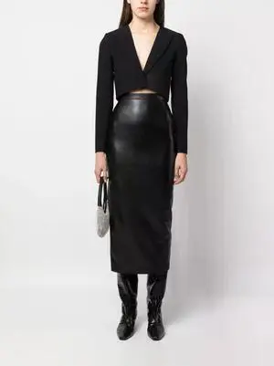 GENNY Cropped Peak-lapel Blazer