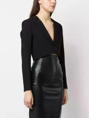 GENNY Cropped Peak-lapel Blazer