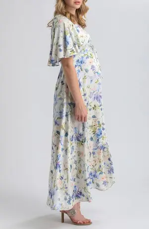 PIETRO BRUNELLI Valentina Floral Maternity Maxi Dress