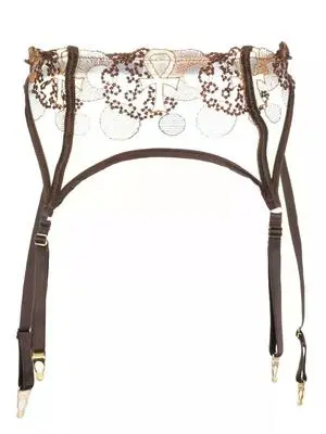 IHUOMA Divine Feminine Embroidered Suspender - Brown