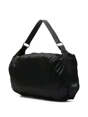 Yohji Yamamoto Gathered Shoulder Bag With Logo Patch