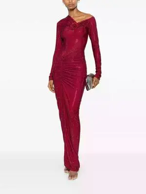 MIRON Crystal Embellished Maxi Dress