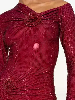 MIRON Crystal Embellished Maxi Dress