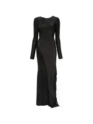 MIRON Crystal-embellished Draped Dress