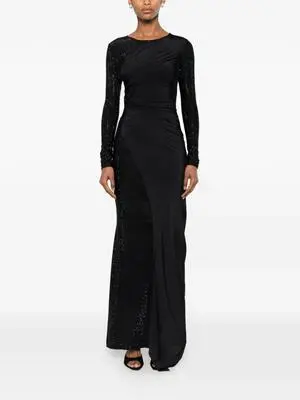 MIRON Crystal-embellished Draped Dress