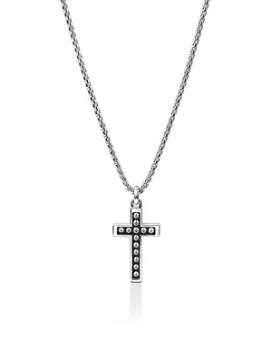 John Hardy Sterling Nailhead Cross Pendant Necklace - Silver