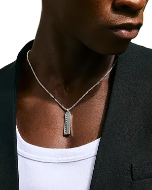 John Hardy Sterling Nailhead Tag Necklace - Silver