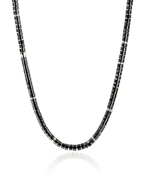 John Hardy Sterling Heishi Onyx Rondelle Necklace - Silver