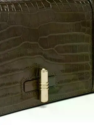 MALONE SOULIERS May Crocodile-embossed Leather Clutch Bag