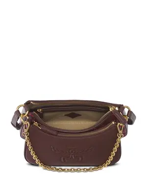 Mcm Aren Maxi Double Leather Shoulder Bag - Cinnamon