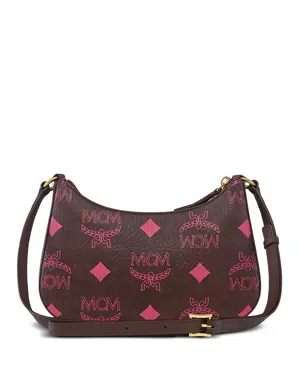 Mcm Aren Maxi Double Leather Shoulder Bag - Cinnamon