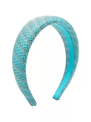 Missoni Zigzag-knit Headband - Blue