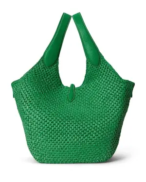 Polo Ralph Lauren Faux Raffia Tote Bag