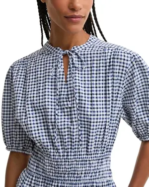 Barbour Ashwell Midi Dress In Gingham Checks