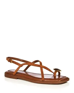 Rag & Bone Remi Flat Sandals - Umber Suede