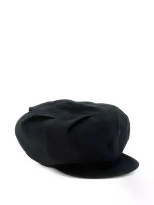 Yohji Yamamoto Linen Tuck Casquette Cap - Black
