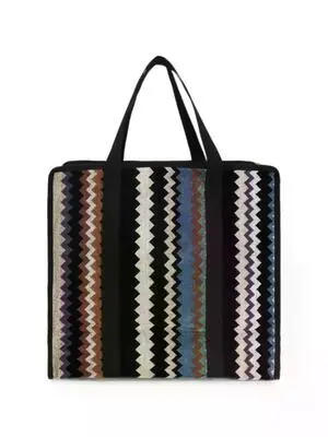 Missoni Zigzag-knit Tote Bag - Black