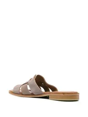 SERGIO MORETTI FIRENZE Cut-out Logo-plaque Sandals