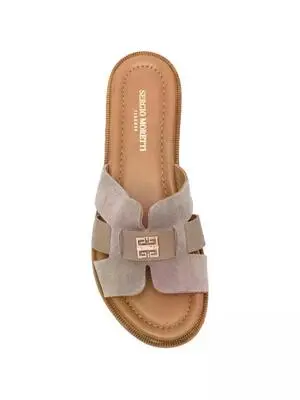 SERGIO MORETTI FIRENZE Cut-out Logo-plaque Sandals