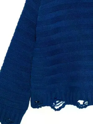 MAISON MARGIELA Distressed Ribbed Knit Sweater