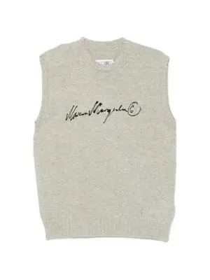 MAISON MARGIELA Logo Knit Sweater - Grey
