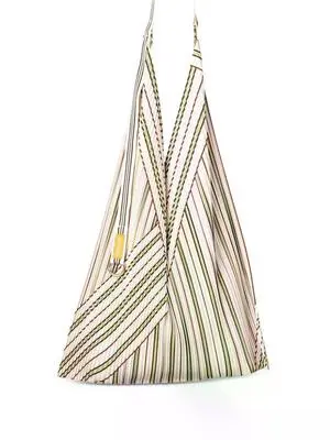 MULTITUDES BAGS Zoe Pleated Stripe Tote Bag