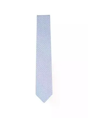 PAOLO ALBIZZATI Polka-dot Silk Tie - Blue