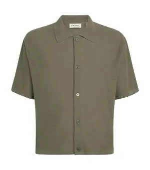 FRAME Silk-linen-blend Overshirt