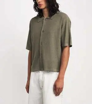 FRAME Silk-linen-blend Overshirt