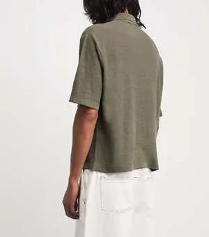 FRAME Silk-linen-blend Overshirt