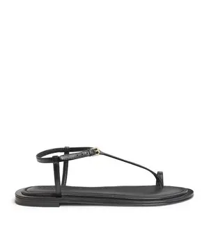 A.emery Leather Alta Sandals - Black