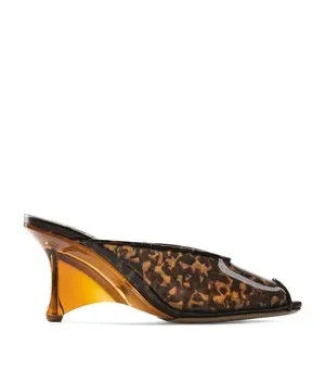 JIMMY CHOO Glace 80 Heeled Mules - Orange