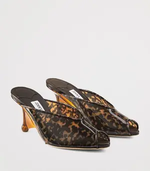 JIMMY CHOO Glace 80 Heeled Mules - Orange