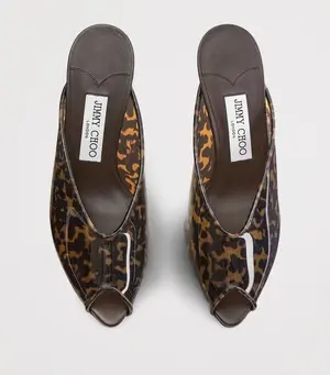 JIMMY CHOO Glace 80 Heeled Mules - Orange