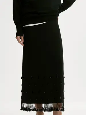 BY MALENE BIRGER Estilla Maxi Skirt With Embellishments - Black